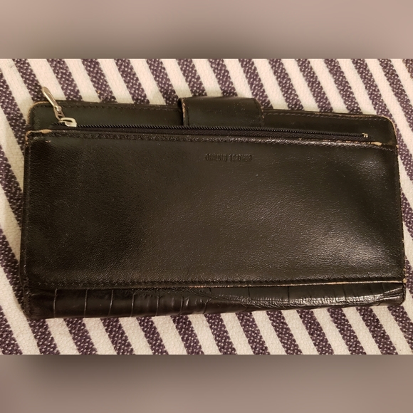 Fossil | Bags | Fossil Genuine Leather Croc Embossed Checkbook Wallet ...